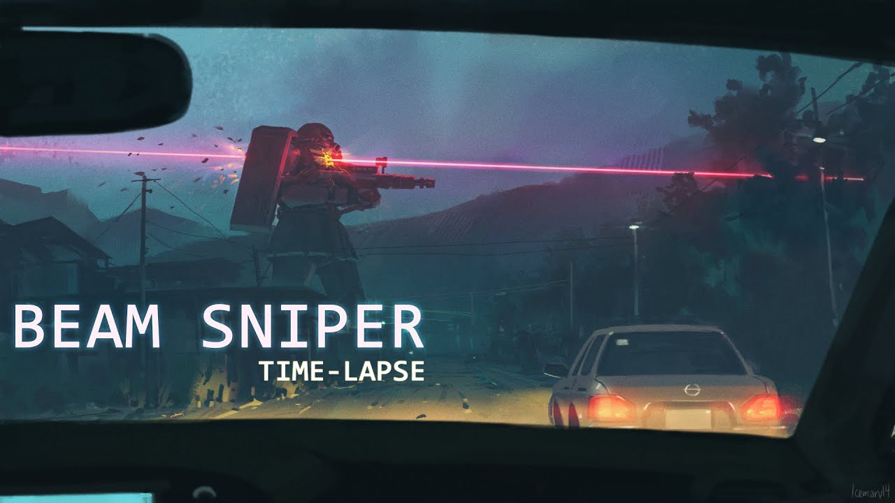 The One Year War: Beam Sniper (DIGITAL PAINTING TIME-LAPSE) - YouTube