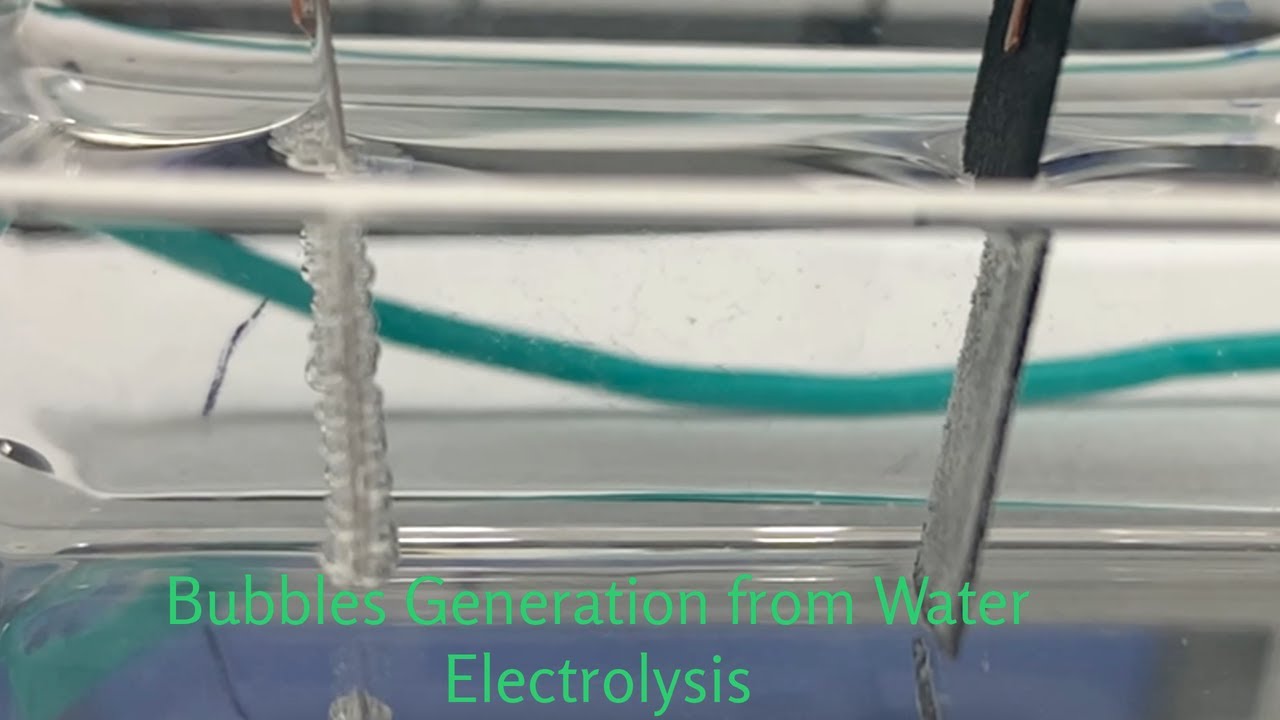 Bubbles Generation from Water Electrolysis - YouTube