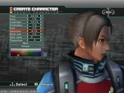 Phantasy Star Universe Character Creation - YouTube
