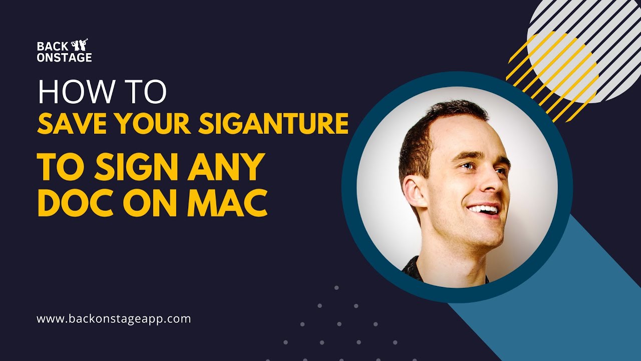 How To Save Your Signature To Sign Any Document On Your Mac - YouTube