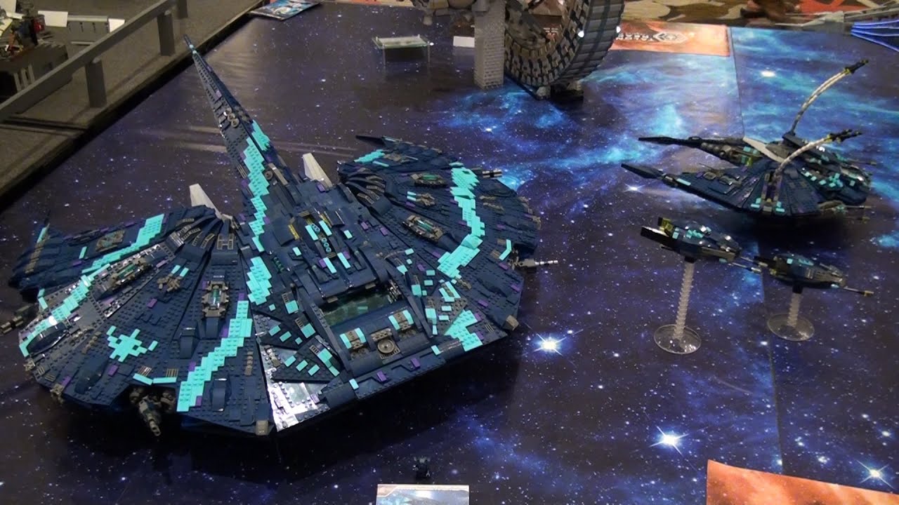 LEGO Showdowflare Cruiser and escort spaceships – Brickfete Toronto ...