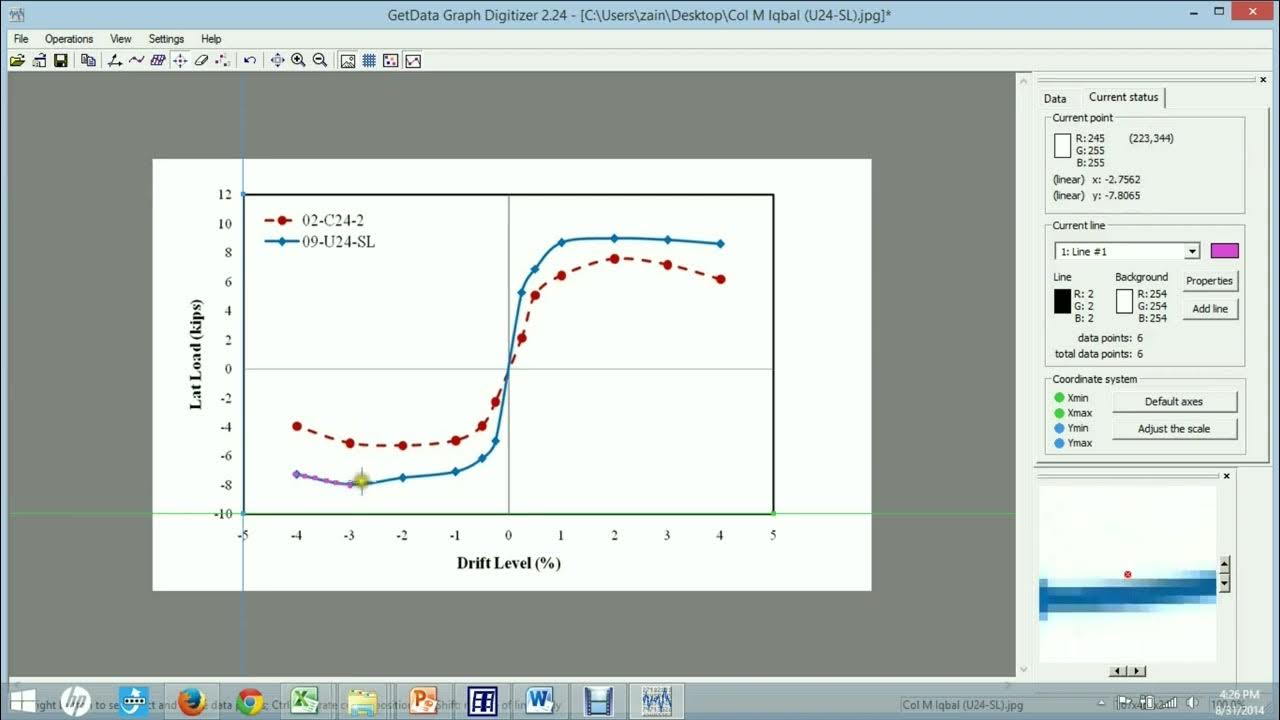 How to use "GetData Graph Digitizer" Software to extract data from a graph - YouTube
