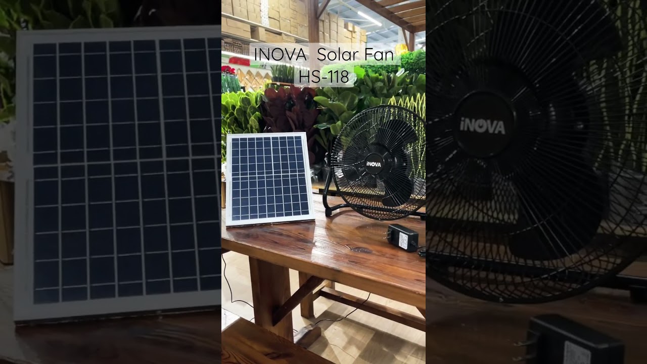 INOVA Solar Fan HS-118 - YouTube