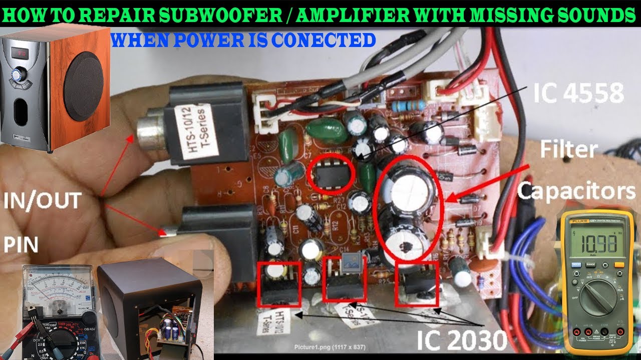 AMPLIFIER / SUBWOOFER WITH NO SOUND WHILE CONNECTED TO POWER LEARN HOW ...