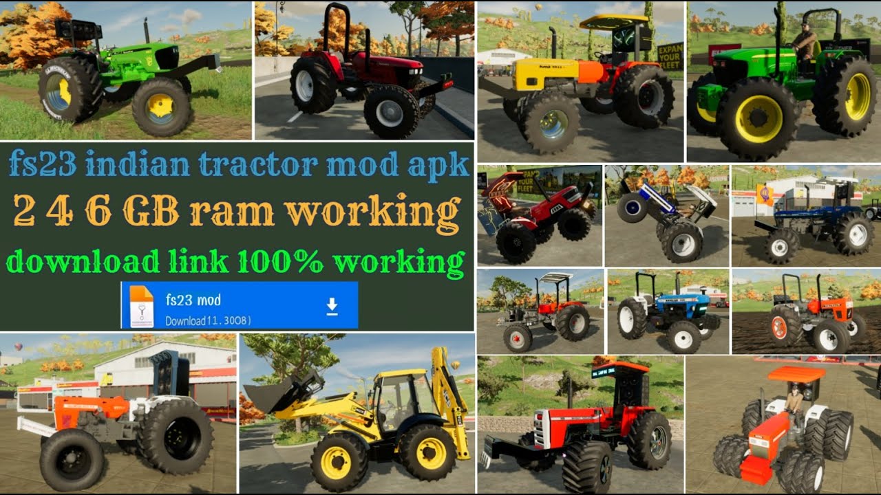 FS 23 Indian Tractor Mod Download link // best indian tractor 🚜 #fs23 ...