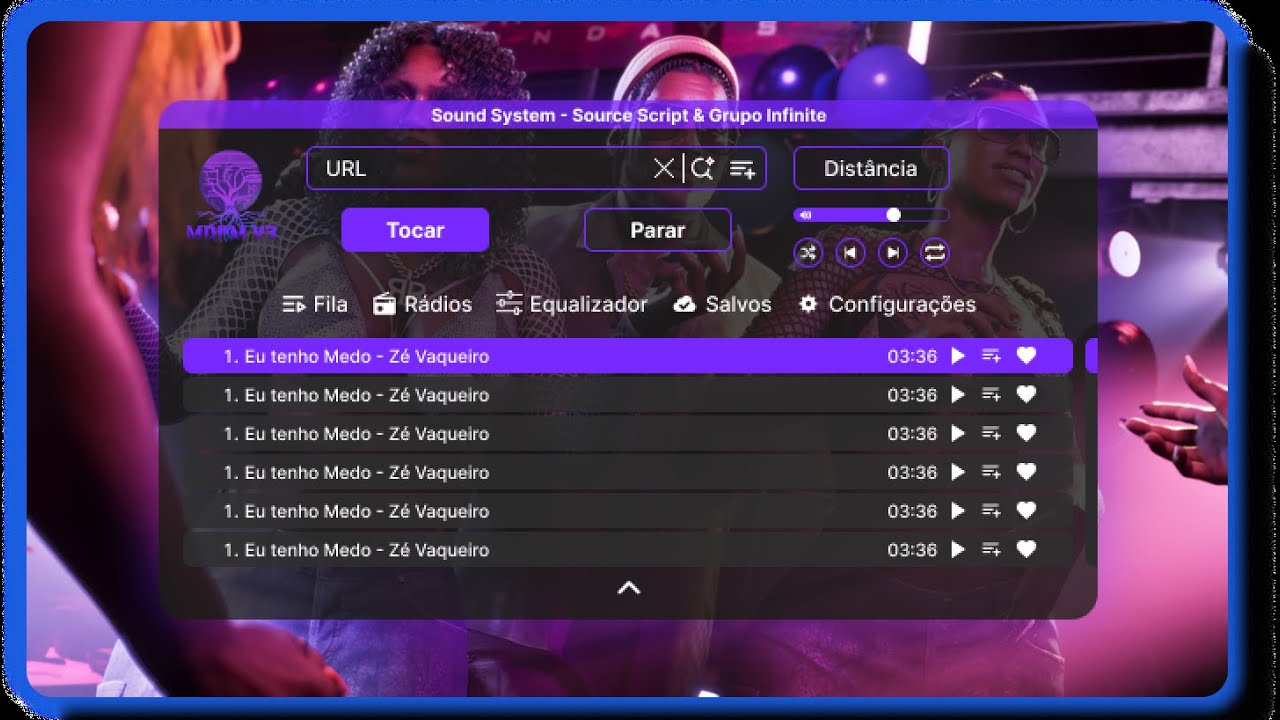 [MTA] MDPM v3 - Radio + Equalizador + Auto Falantes vibrantes + Luzes ...