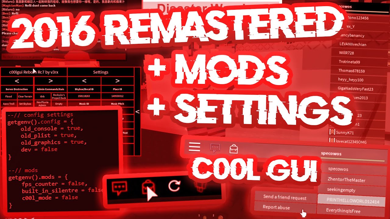 GET 2016 ROBLOX BACK! (REMASTERED 2016 COREGUI MOD SCRIPT) - YouTube
