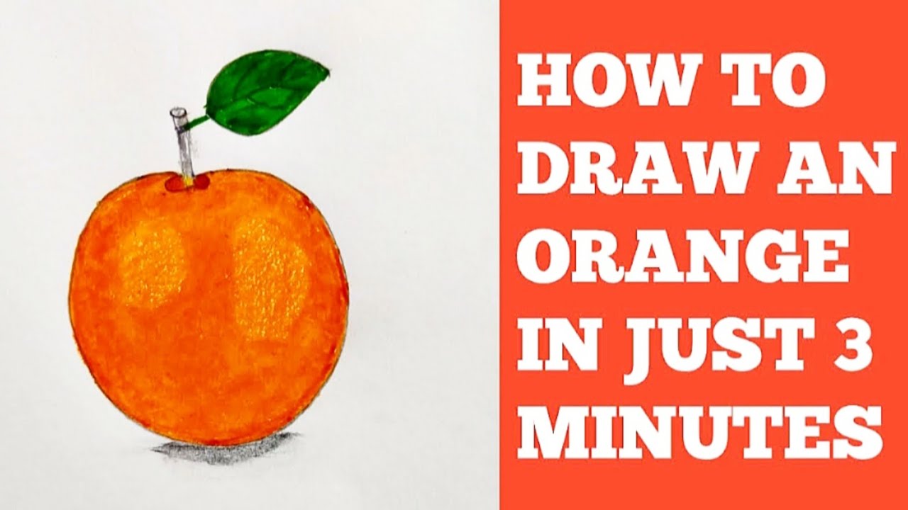 Orange Drawing Easy । Orange Fruit Drawing । How to Draw an Orange 🍊 # ...