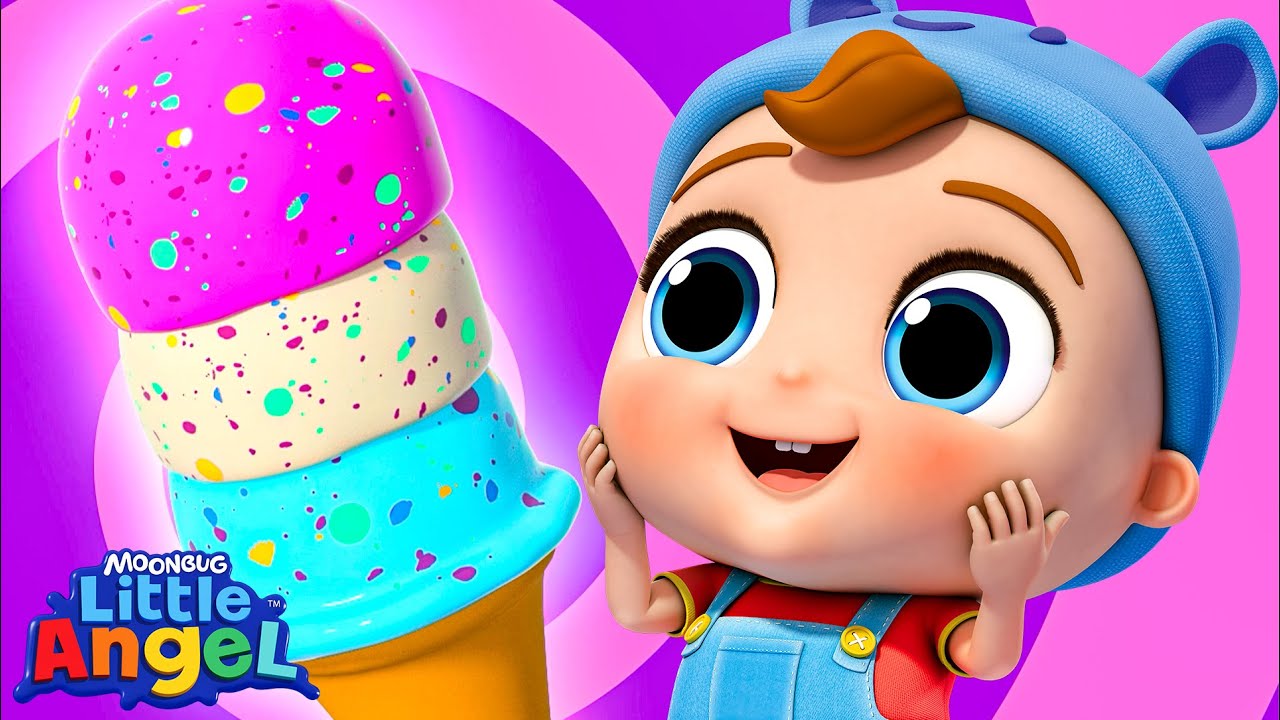 Yes Yes Ice Cream - Little Angel | Food Cartoons & Nursery Rhymes ...