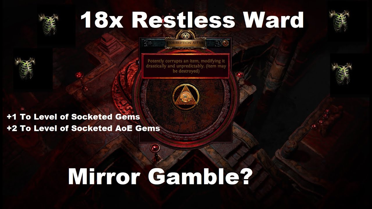 18x Locus of Corruption in Replica Restless Ward / Mirror Gamble / POE ...