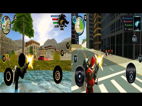 Real Stickman Crime | VS | JetPack Hero Miami Crime | Android Gameplay ...