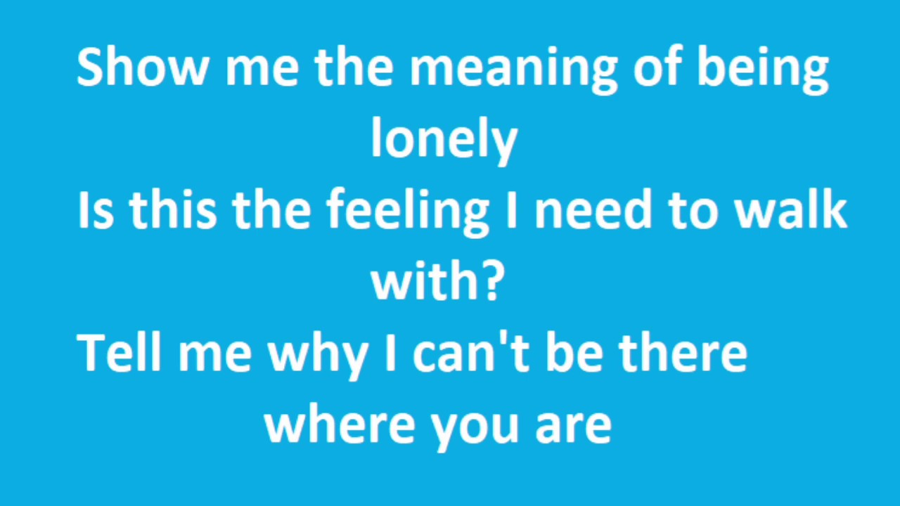 Show me the meaning - Backstreet Boys (Lyrics) - YouTube