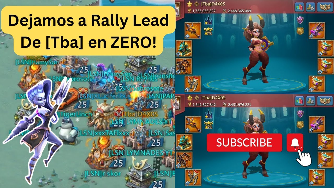 [Tba] Rally Lead Zeroed! | #lordsmobile #4k - YouTube