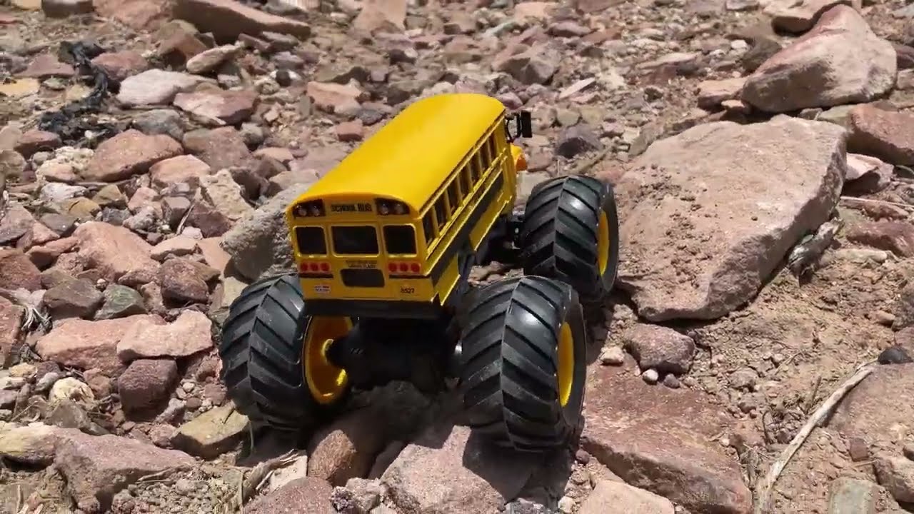 Rc School bus monster truck unboxing and testing on-Road & Off-Road ...