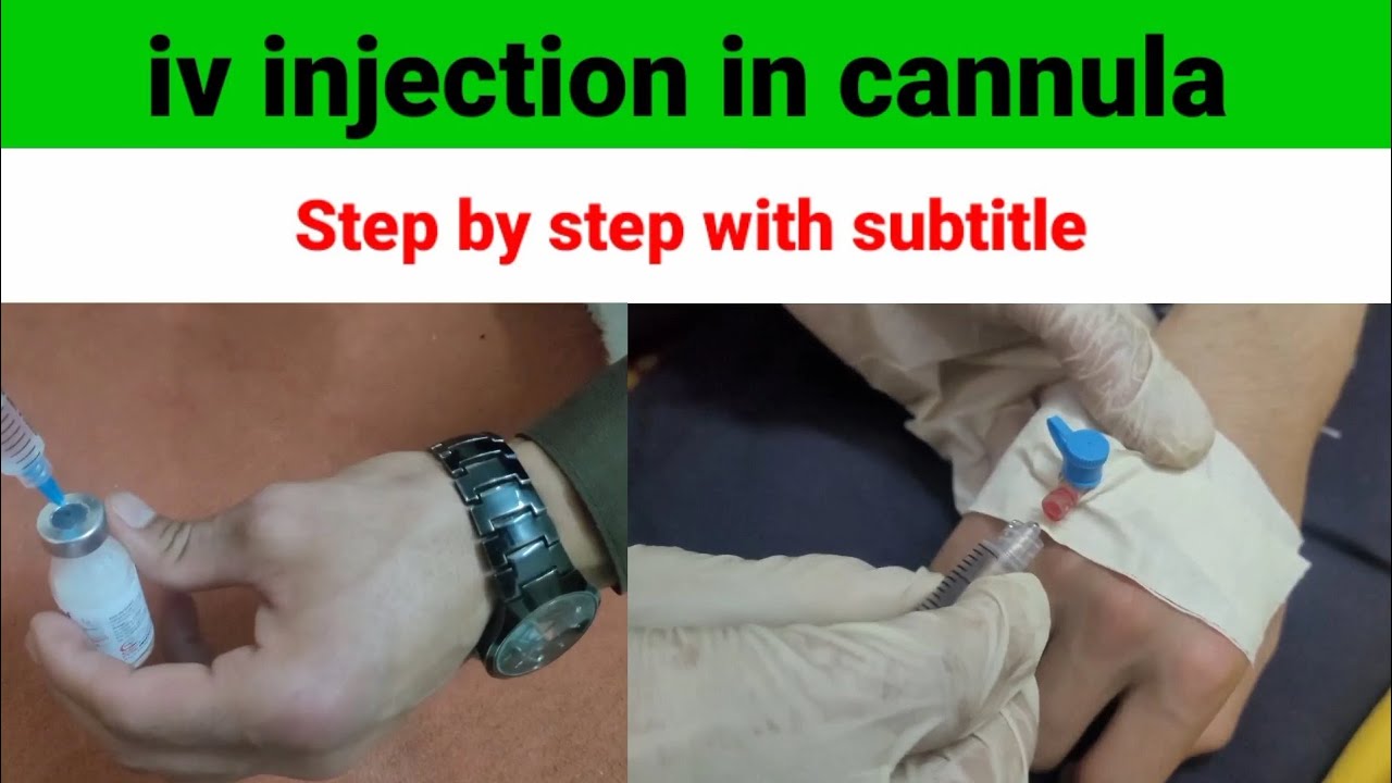 how to give injection in cannula easily at home #cannulainjection # ...