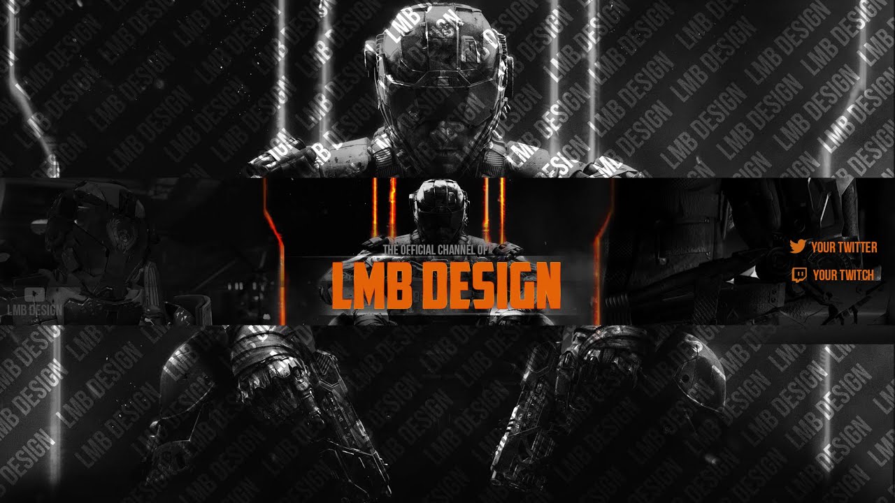 FREE - Call of Duty Channel Art Template! Photoshop File - YouTube