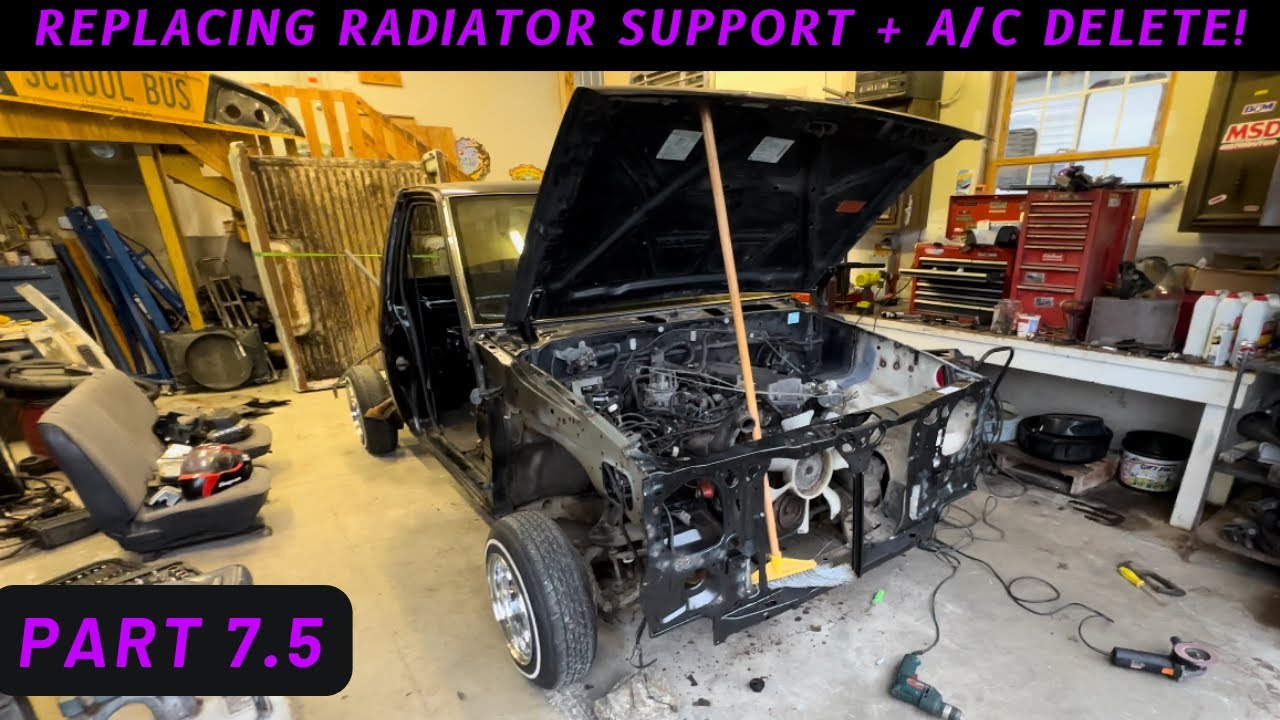Nissan D21 Hardbody| Replacing My Rotted Radiator support + A/C Delete ...