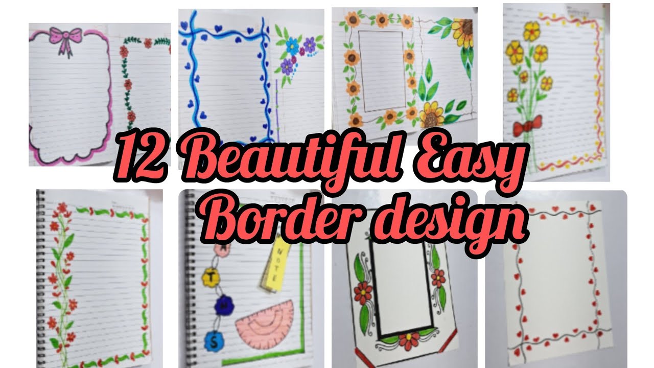 12 easy front page design l assignment Border design l titles / project ...