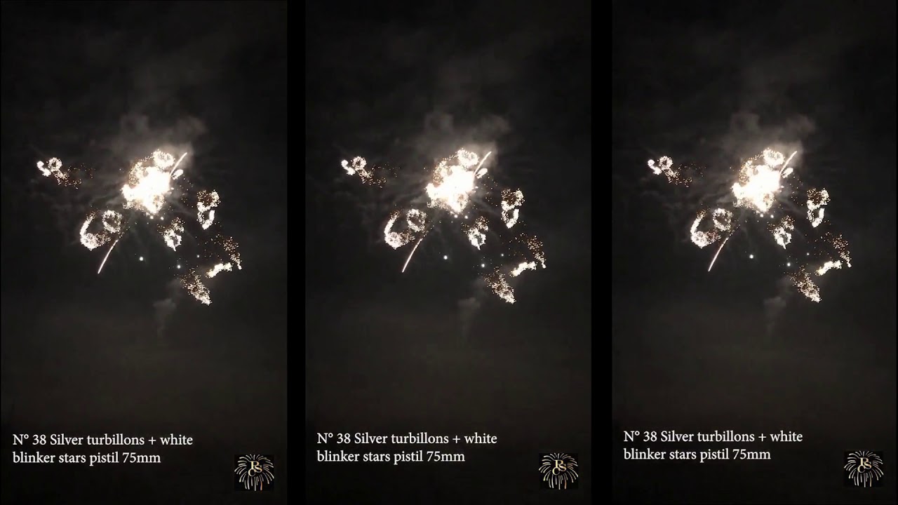 3'' C75A - SILVER TURBILLONS + WHITE BLINKER STARS PISTIL - Fajerwerki ...