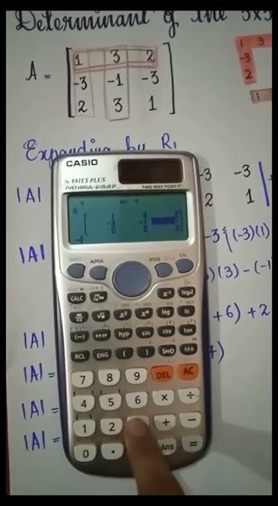 Finding Determinant Of 3x3 Matrix Using Calculator | Determinant Of 3x3 ...