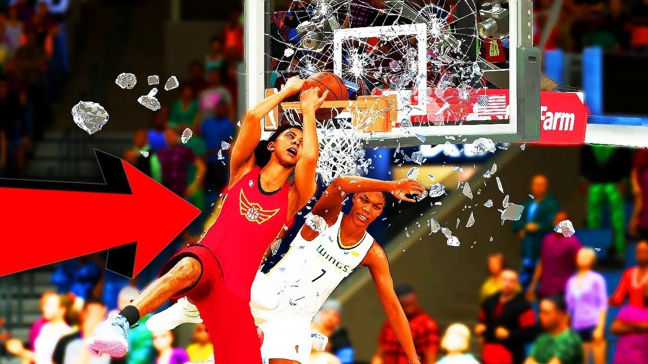 Shattering The Backboard In NBA 2K - YouTube