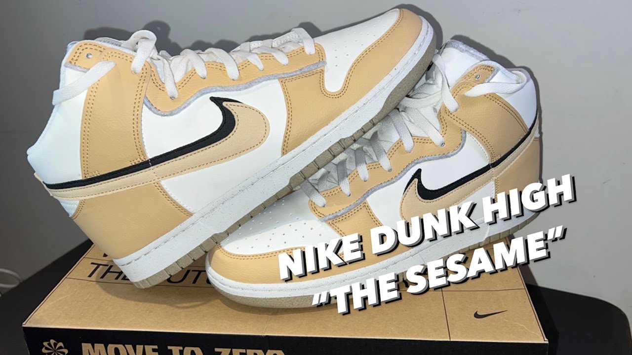 NIKE DUNK HIGH RETRO 85 "THE SESAME" COLORWAY SHOE REVIEW ON FOOT ...