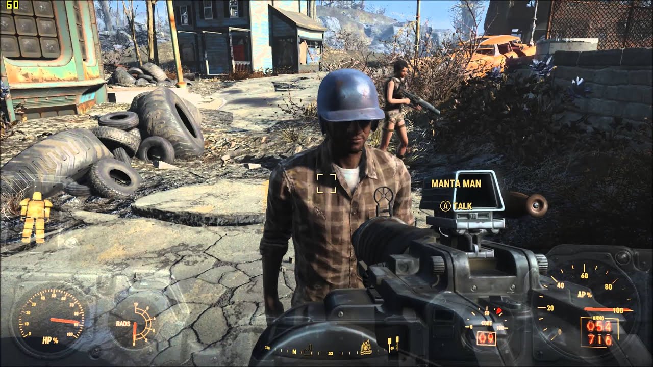 Fallout 4 - Manta Man Superhero encounter - YouTube