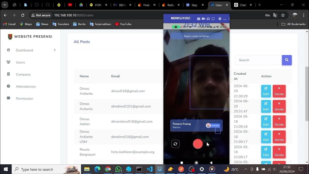 Aplikasi Presensi Berbasis Lokasi GPS dan Face Recognition Menggunakan Flutter dan Laravel - YouTube