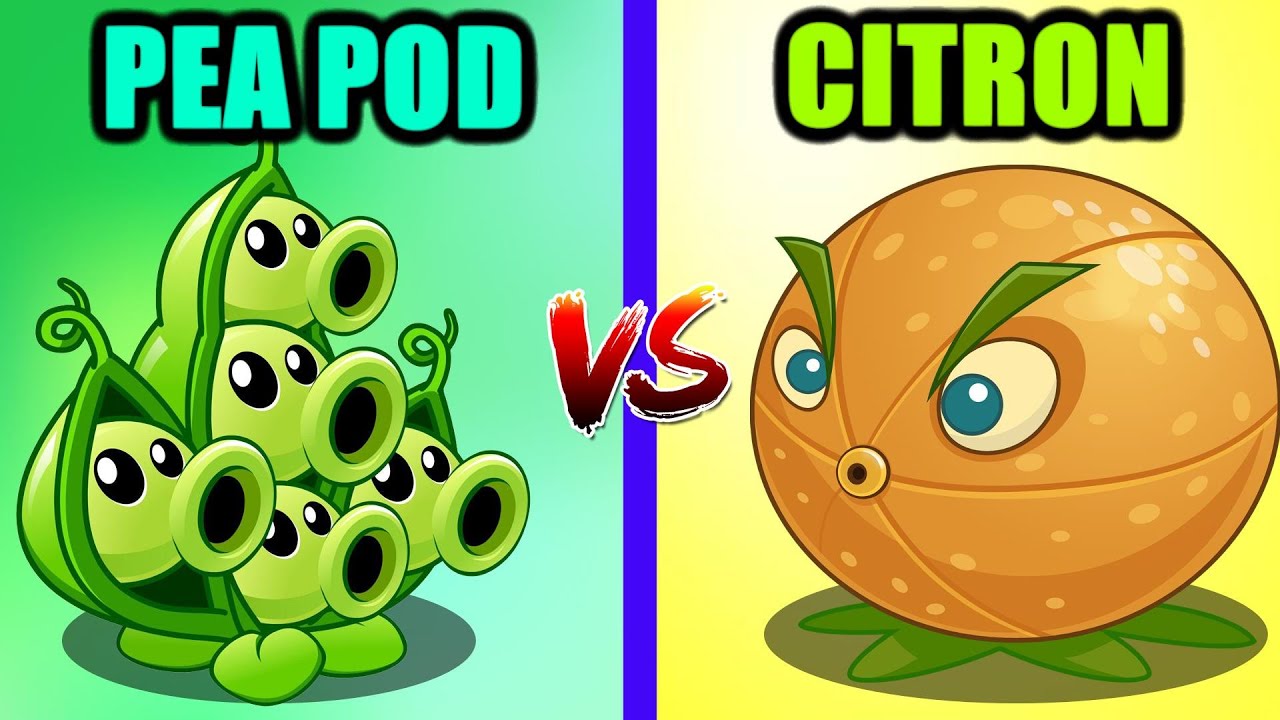 PVZ 2 - PEA POD VS CITRON Challenge! Free vs Free! - YouTube