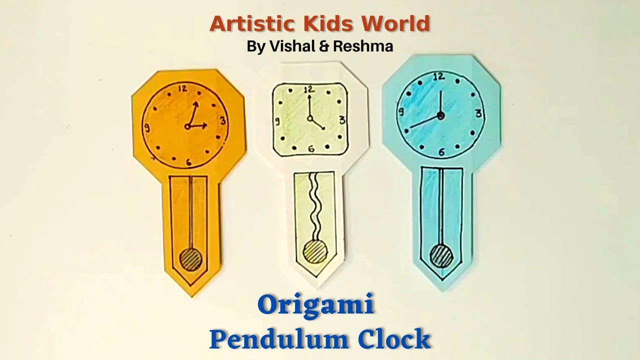 How to make origami pendulum clock| pendulum clock with paper| Paper ...