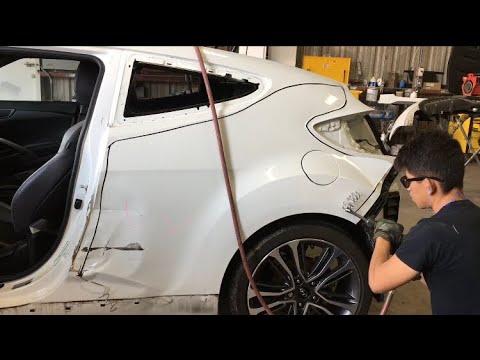 Hyundai Veloster Turbo Quarter Panel Removal - YouTube