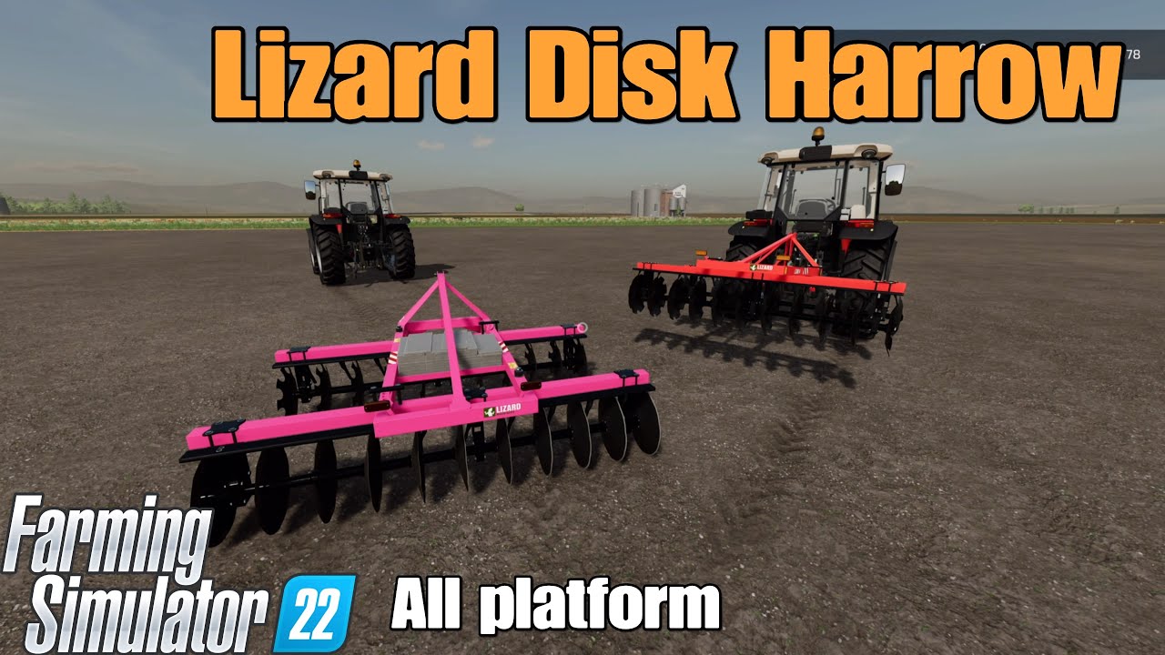 Lizard Disk Harrow 2 4 / FS22 mod for all platforms - YouTube