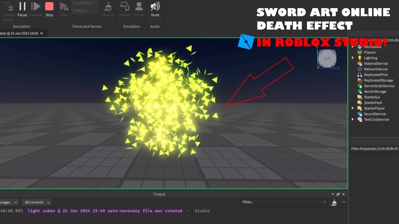 Sword Art Online Death Effect || Roblox VFX - YouTube