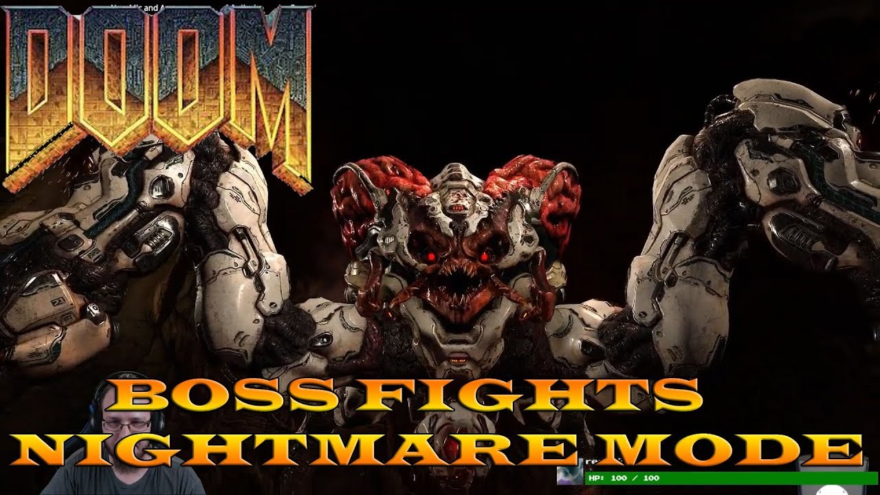 Doom | All Boss Fights In Nightmare Mode | Death Highlights - YouTube