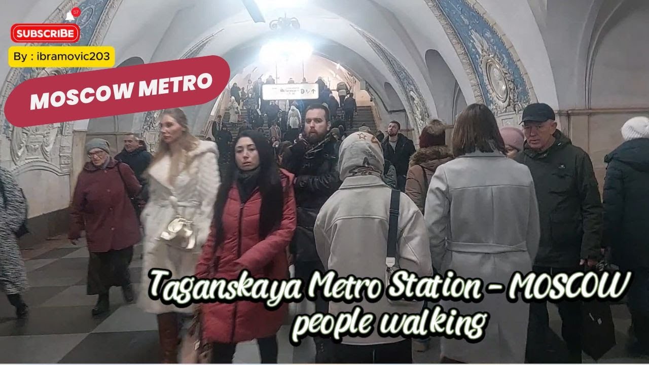 People walking at Taganskaya metro station #moscow #moscowmetro # ...
