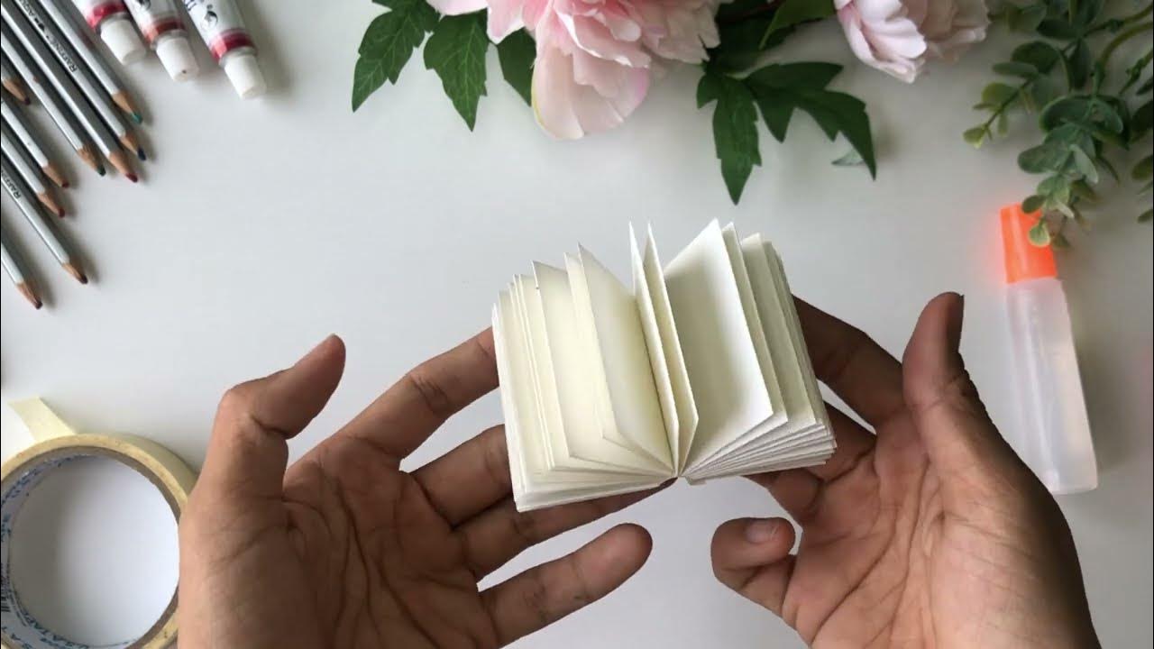 How to make an Easy Mini Sketchbook with ONE paper. - YouTube