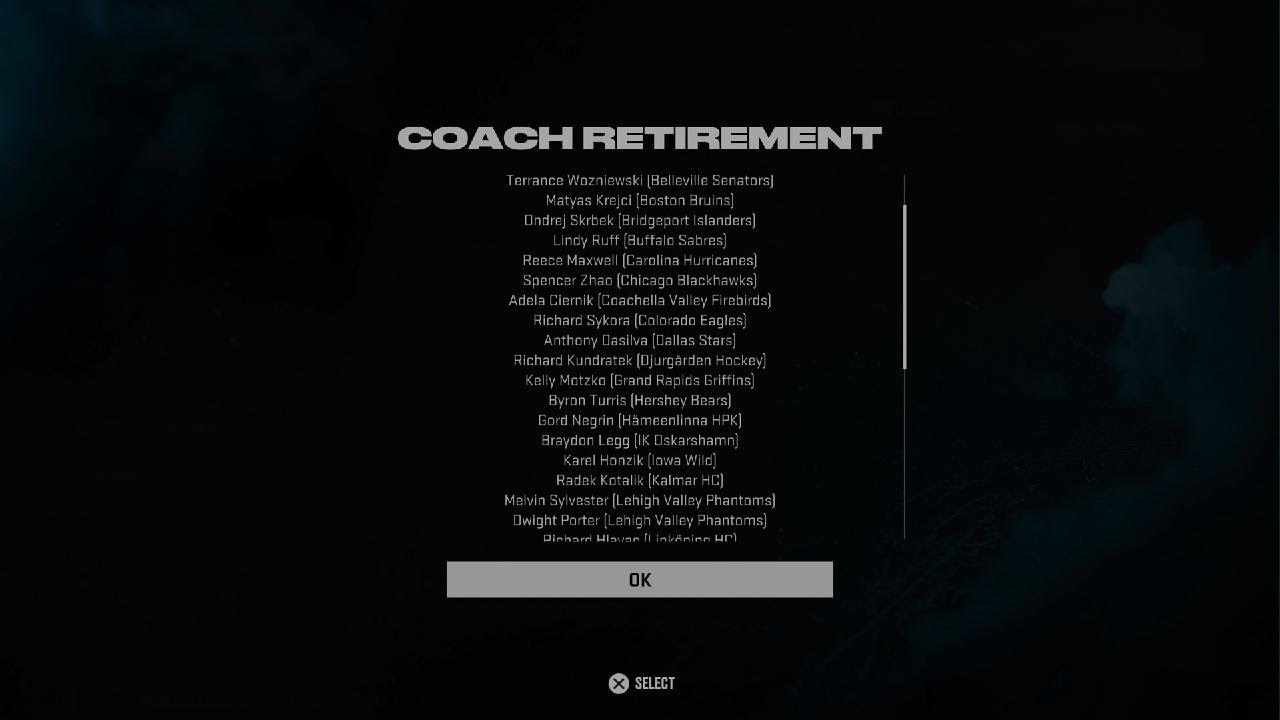 NHL 25 Retired Coaches Psfive - YouTube