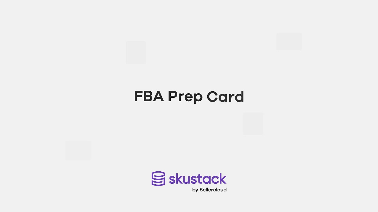 FBA Prep Card | Skustack Tutorial - YouTube