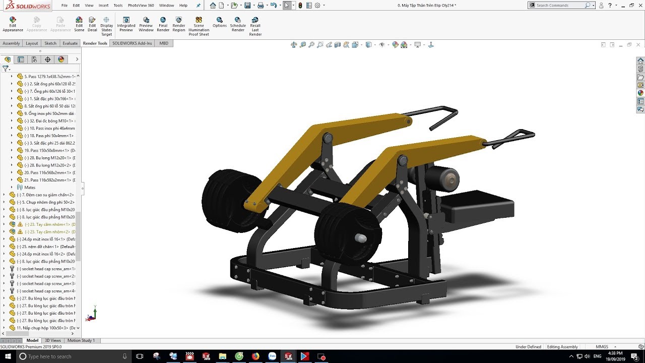 Solidworks || Thiết Kế Máy Tập Gym Pure Strength Line || Technogym ...