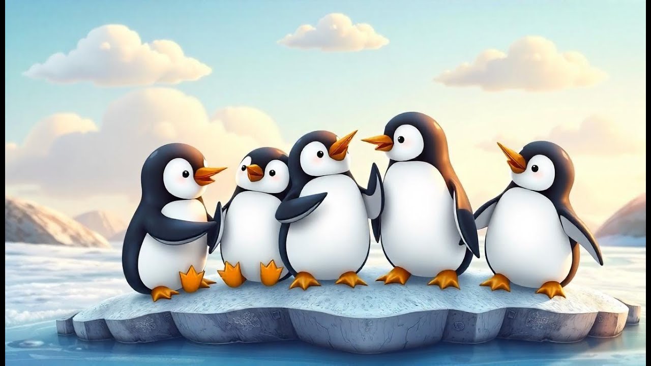 5 Little Penguins | popular kids rhymes | nursery rhymes for kids ...