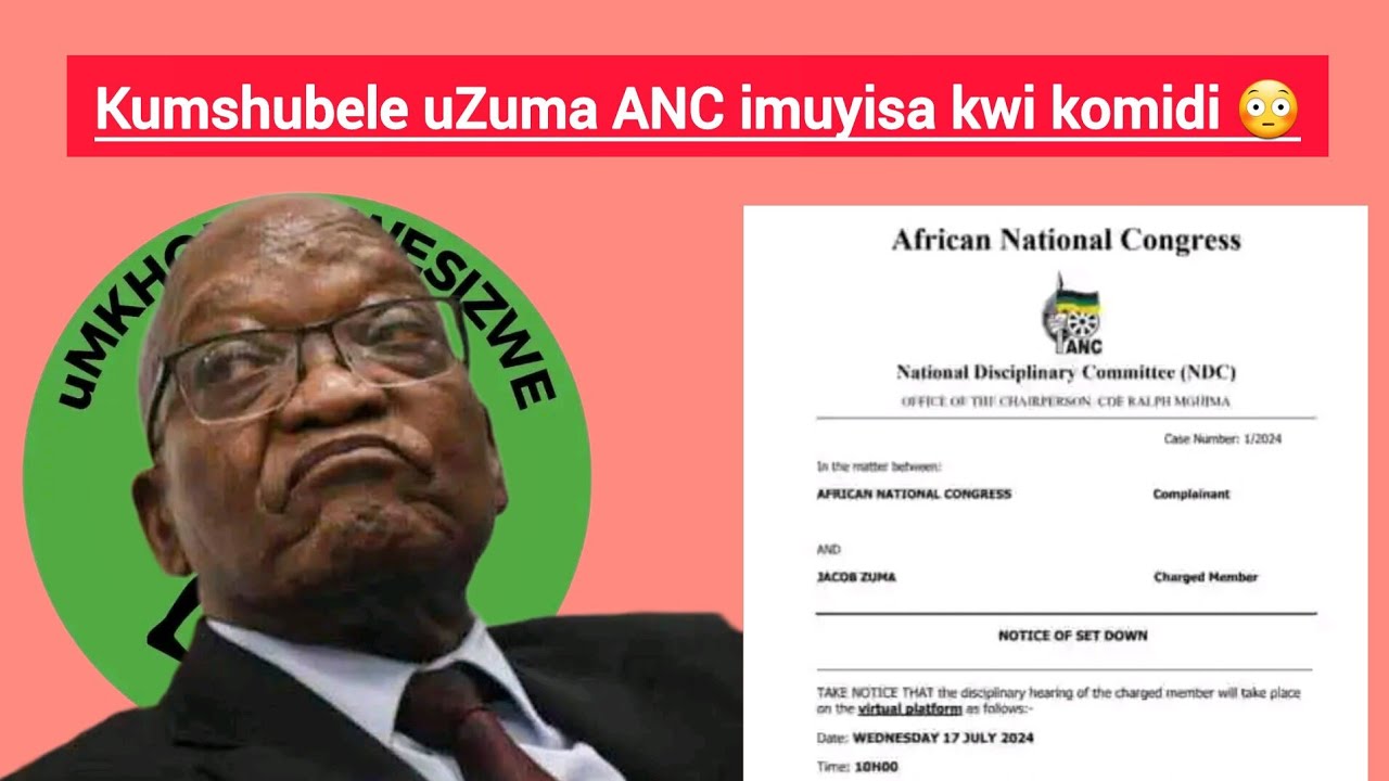 EZINGENAYO: ANC isikhiphe usuku lokuyisa uZuma kwi komidi eyoqondiswa ...