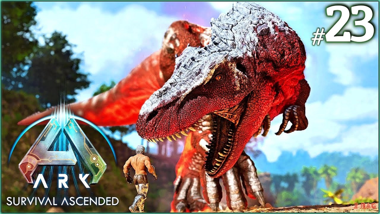 Ark Survival Ascended 23 Alpha T Rex Levelboost Youtube
