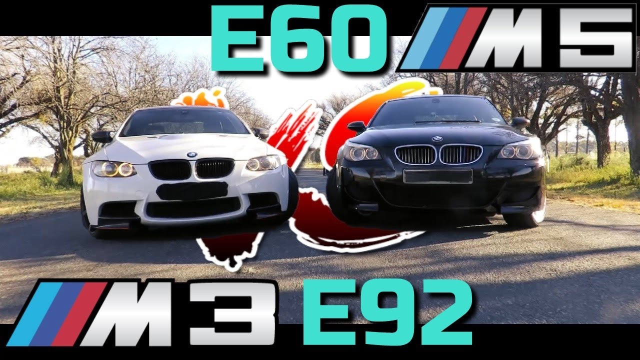 BMW E92 M3 vs E60 M5 drag race, the epicness of legends! - YouTube