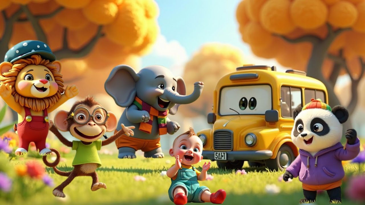 The Funny Animal Bus | Kids song - YouTube