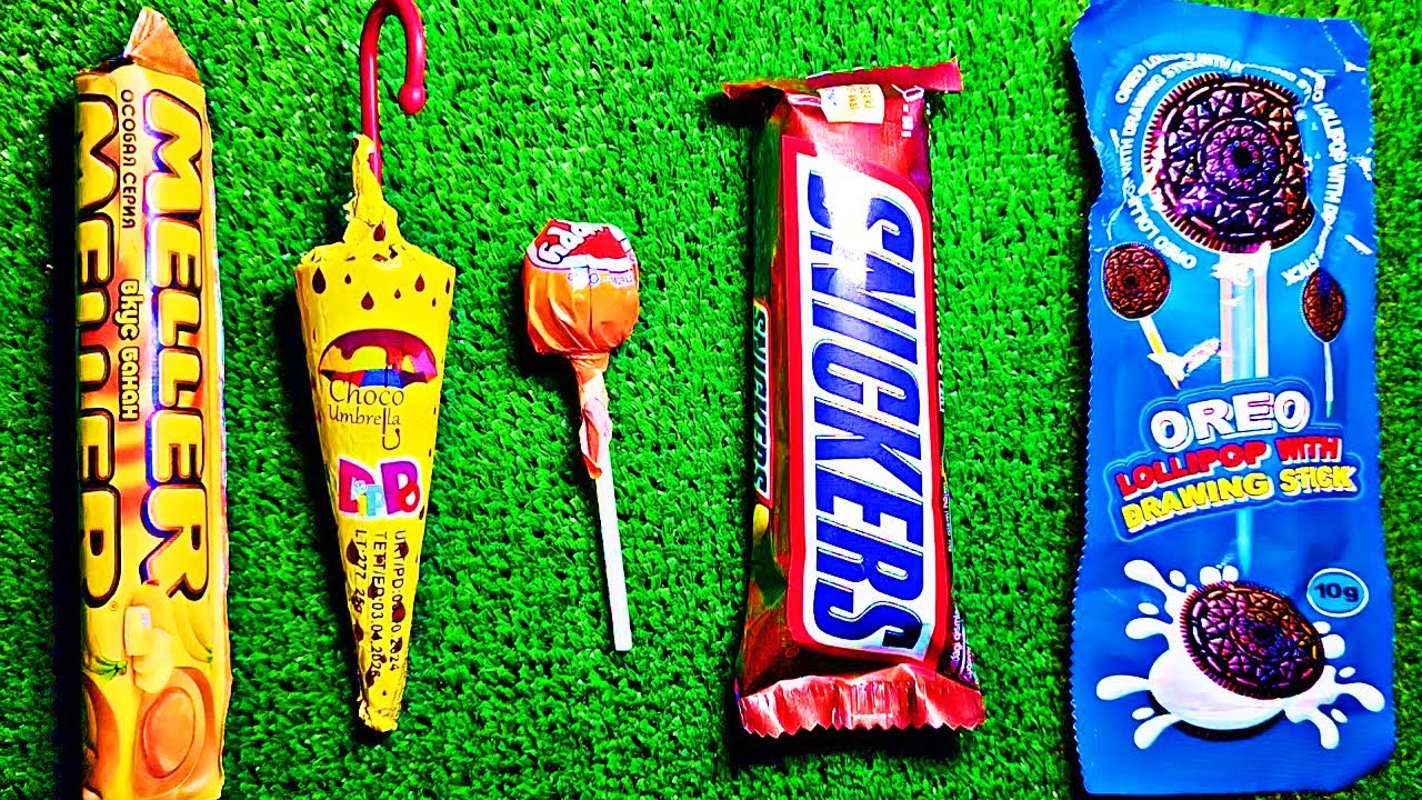 Satisfying video Asmr Ice Mallow, Lion, Snickers and Nuts Watermelon ...