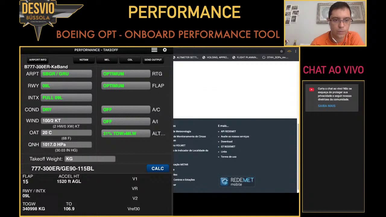 PERFORMANCE DE DECOLAGEM 1 - Usando o OPT da Boeing - YouTube