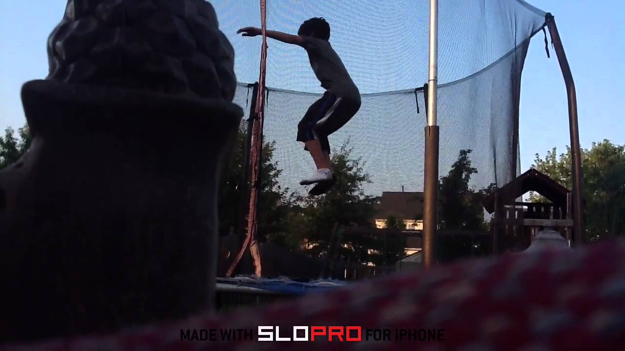 Cork On Trampoline Slow Motion - YouTube