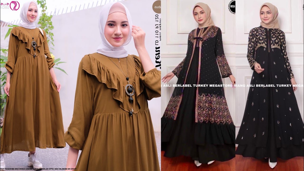 N46 Gamis terbaru cantik dipakai | Model Gamis simpel trend masa kini ...