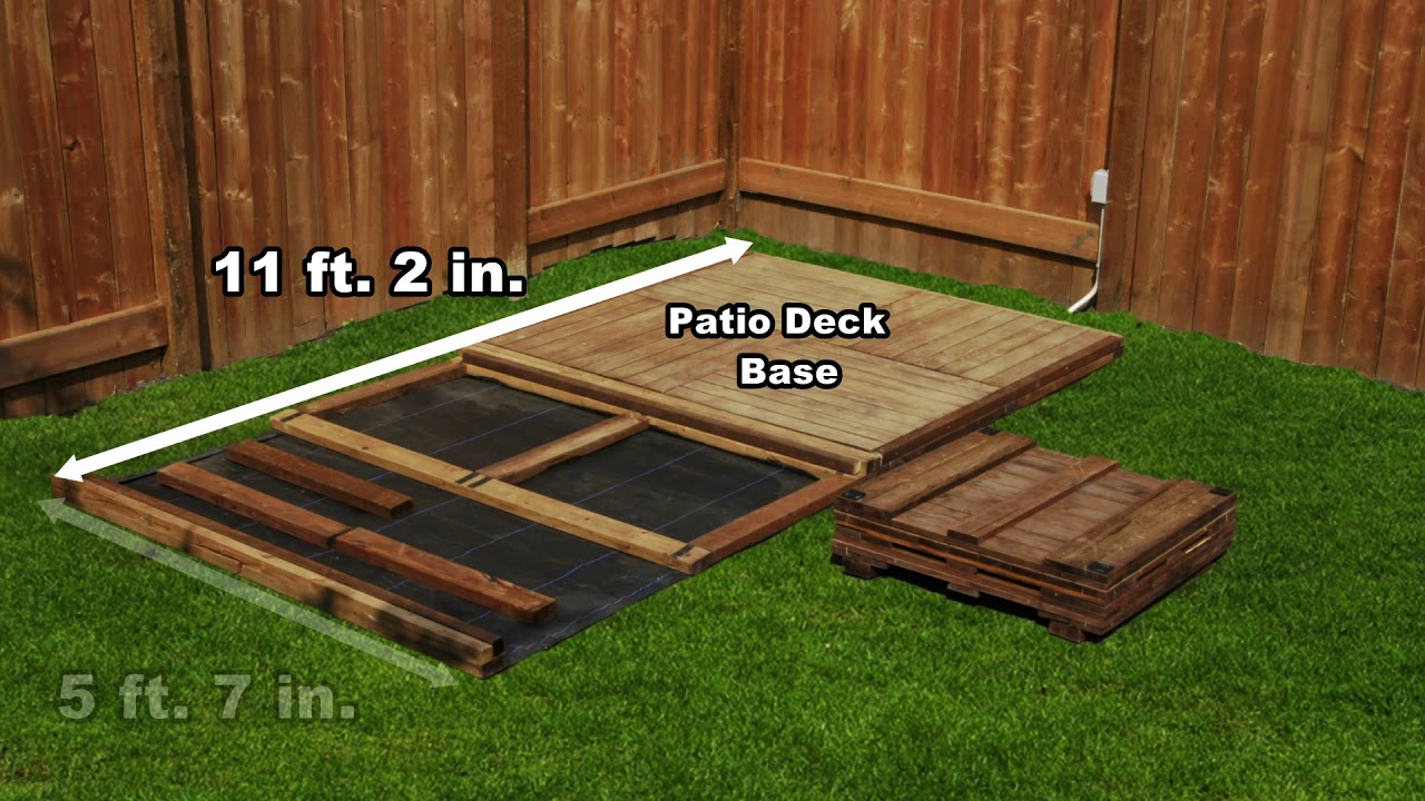 Patio L Shaped Deck - YouTube