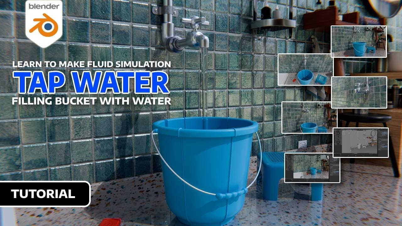 Realistic Tap Water Simulation | Fluid Simulation Tutorial | #blender3d #artofabhitutorials # ...